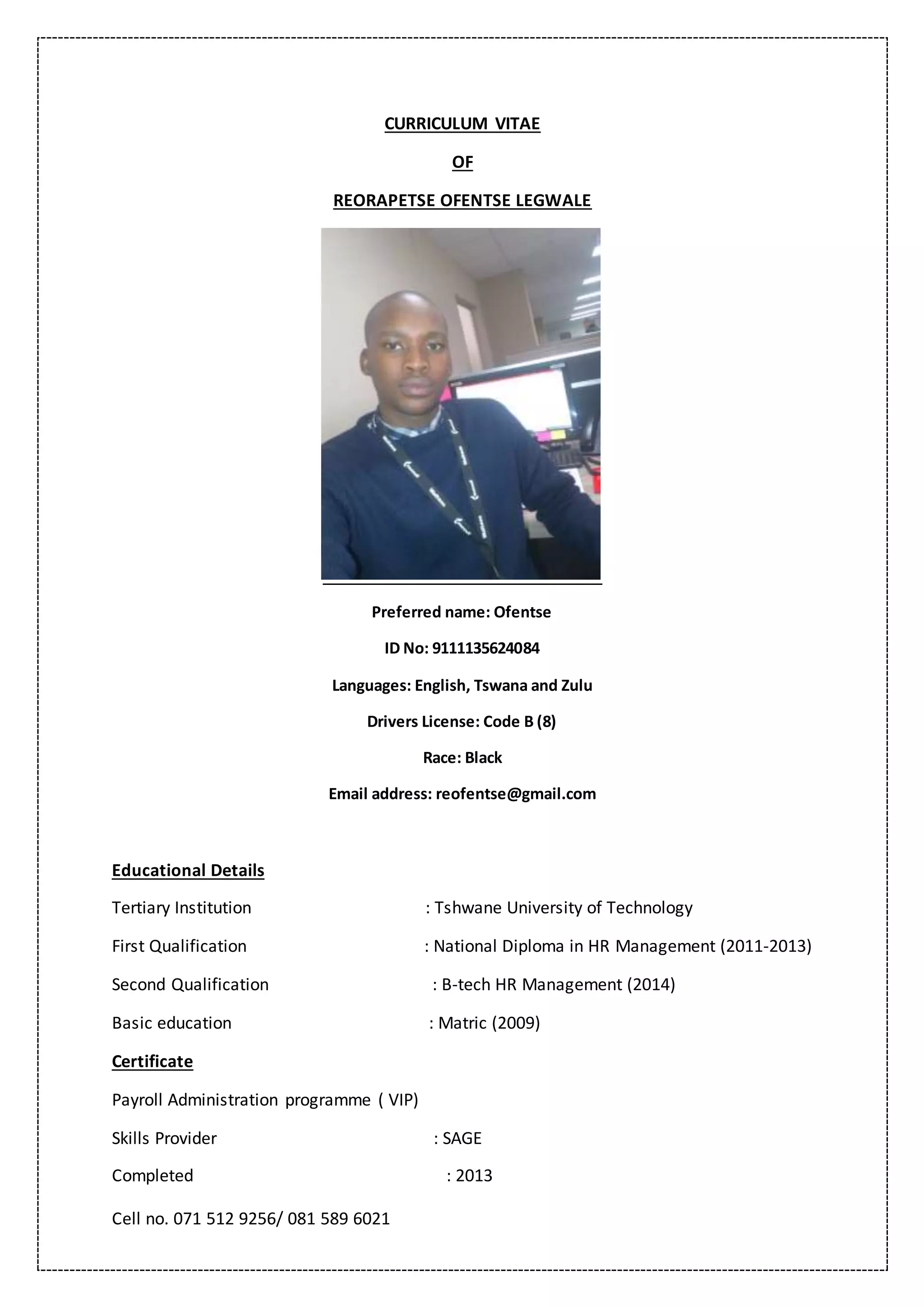 updated CV of Reo | DOCX