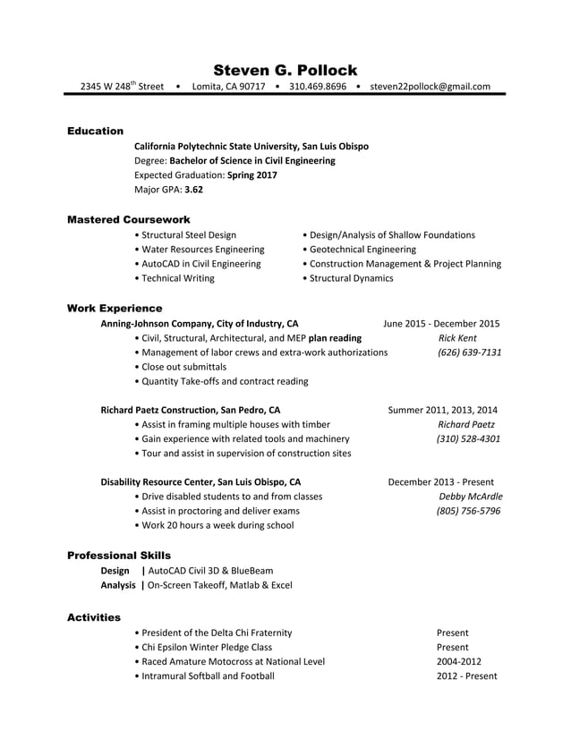 Steven Pollock_Resume 2016 | PDF