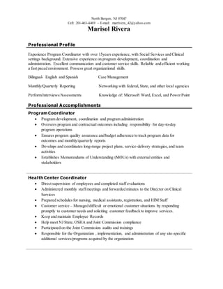 Marisol Rivera Resume New | PDF