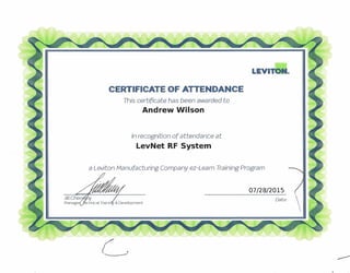 Leviton certification | PDF | Manufacturing Industry | Industries
