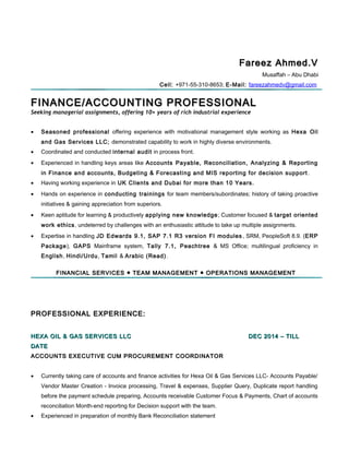 FAREEZ CV | PDF