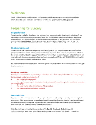 Patient Surgery Handbook Linear Version | DOCX | Healthcare Industry ...
