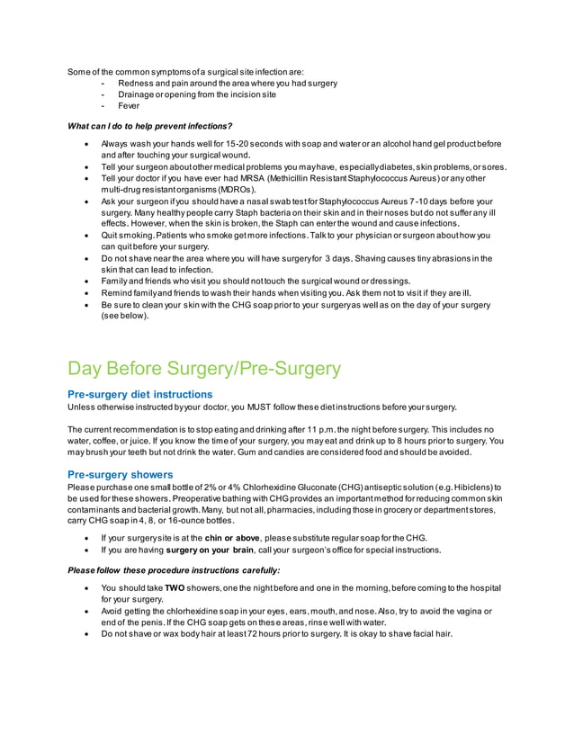 Patient Surgery Handbook Linear Version | DOCX | Healthcare Industry ...