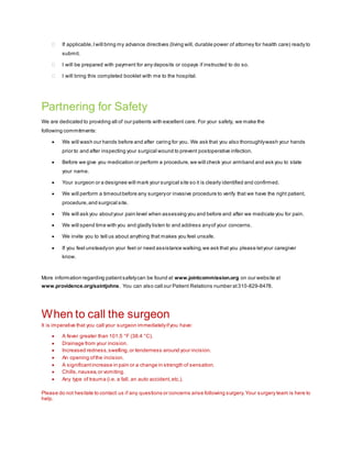 Patient Surgery Handbook Linear Version | DOCX | Healthcare Industry ...