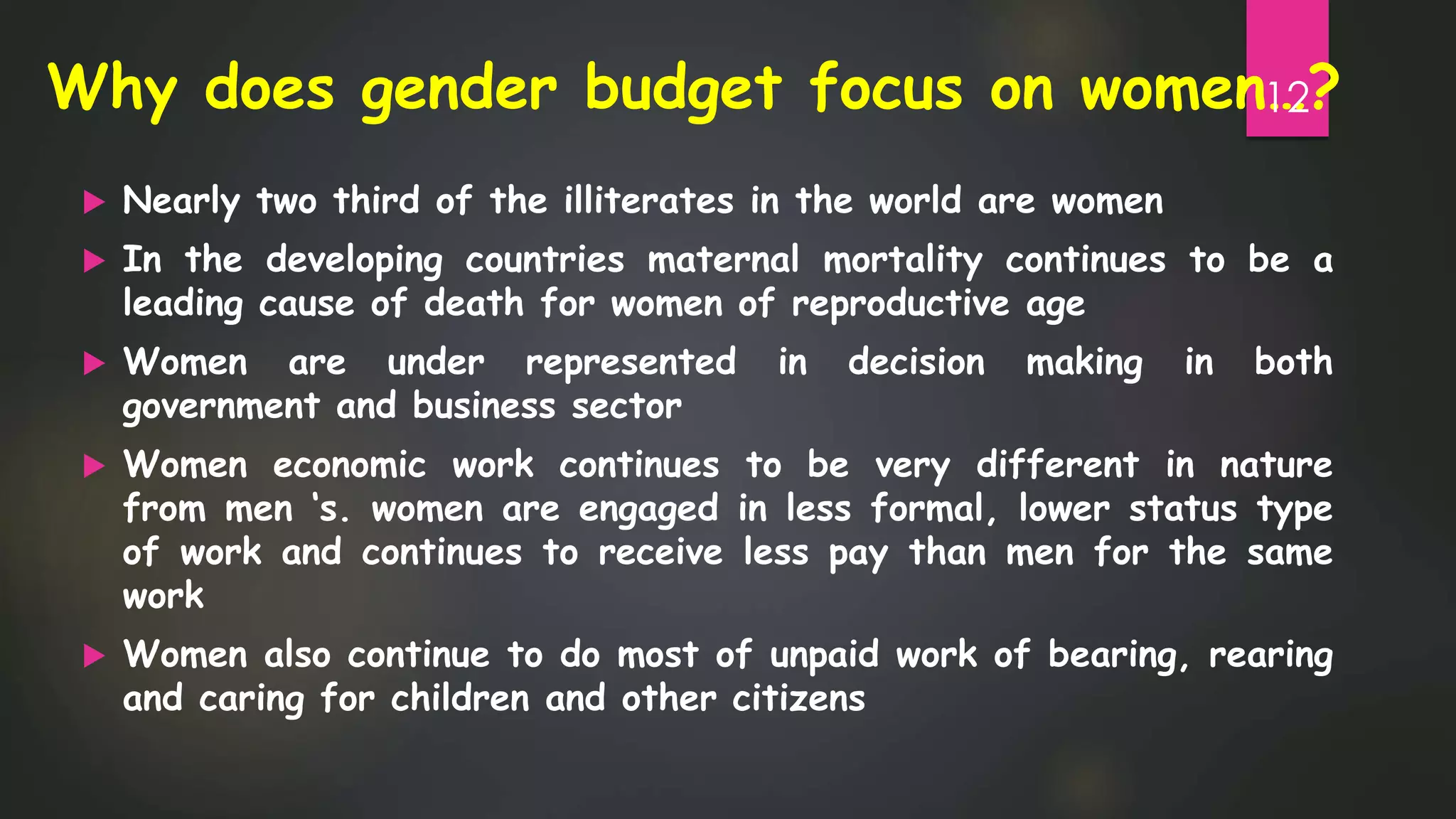 GENDER BUDGETING | PPTX