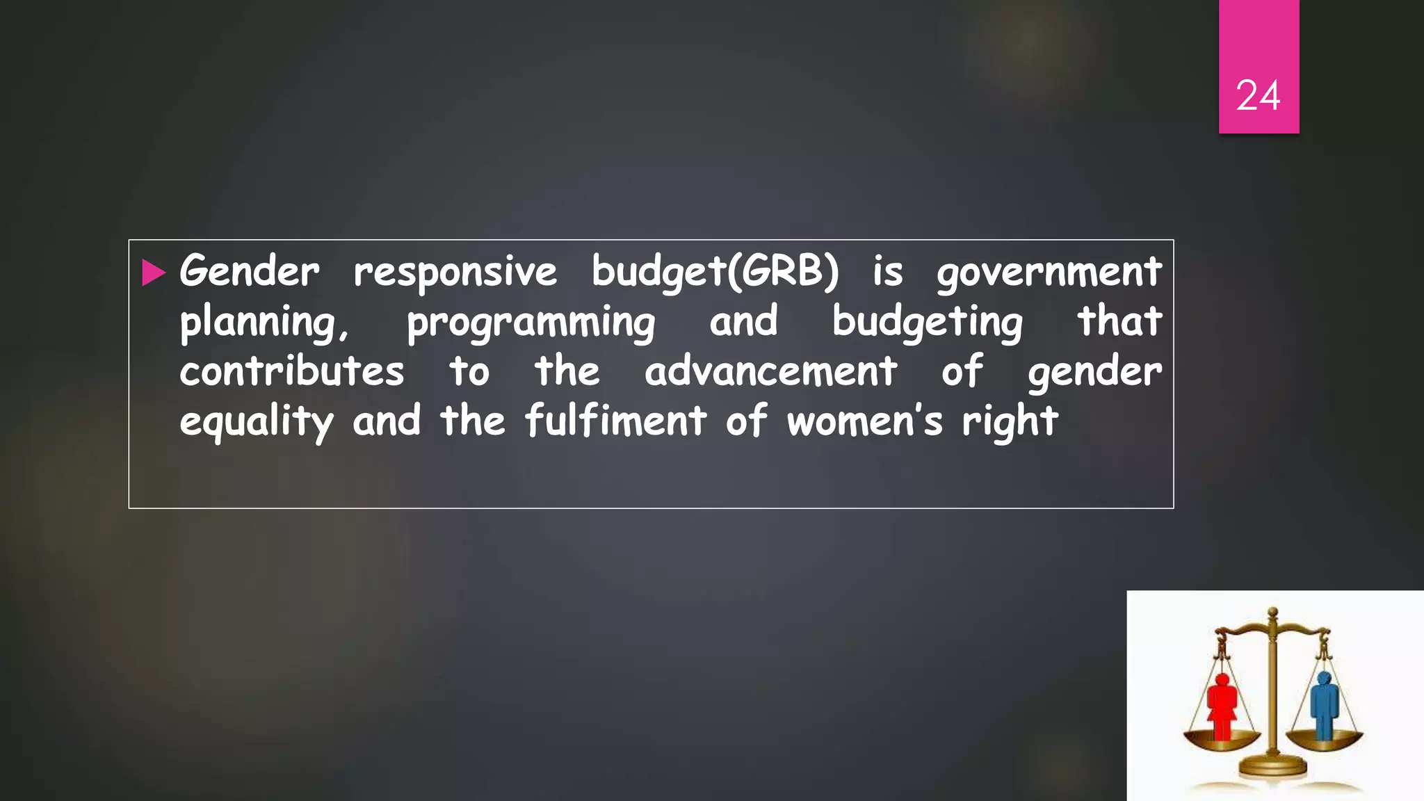 GENDER BUDGETING | PPTX
