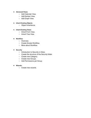 OdooTechnicalTraining | PDF