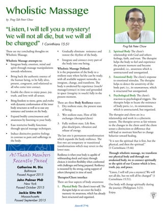 Wholistic Massage_The Conceptual Framework_2016 | PDF