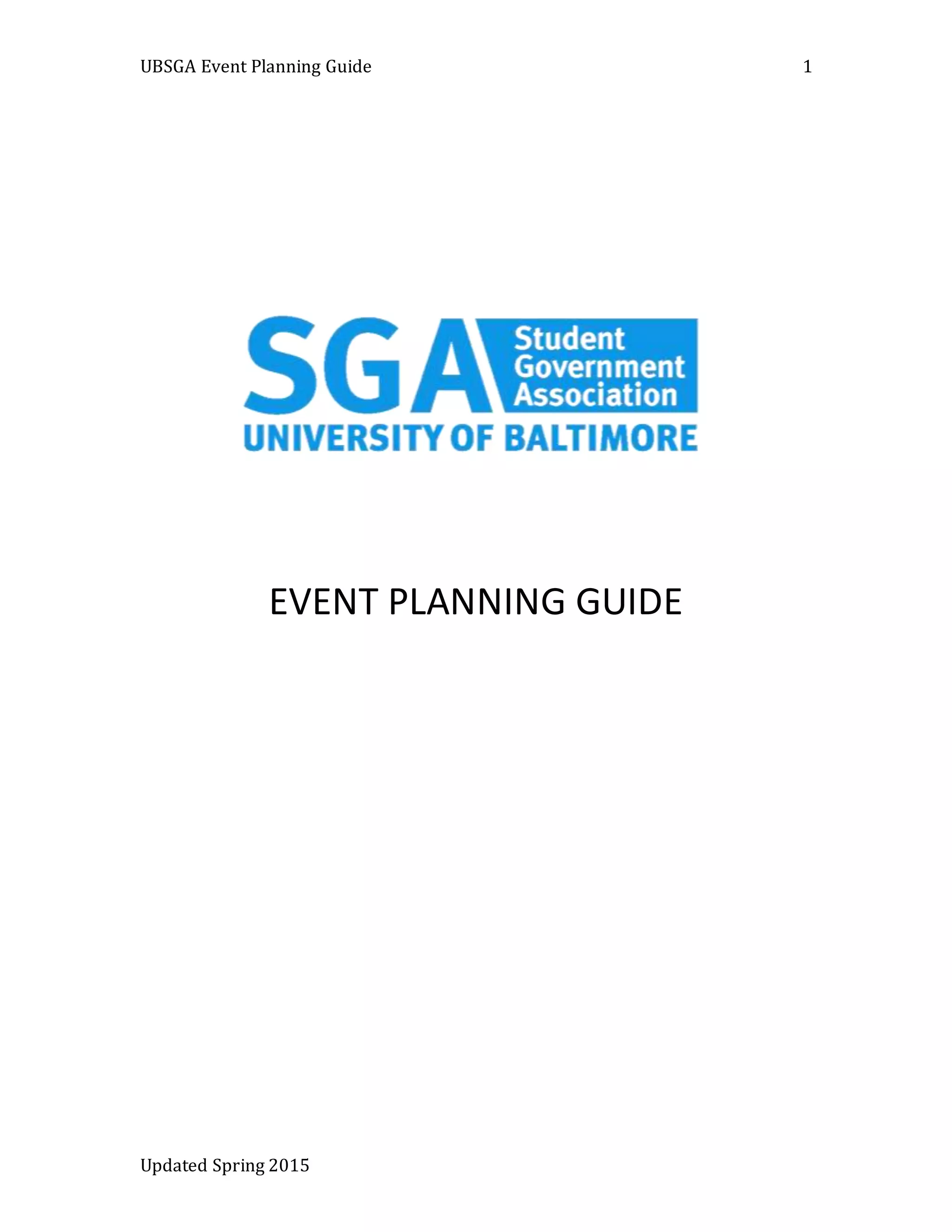 SGA Event Planning Guide | DOCX