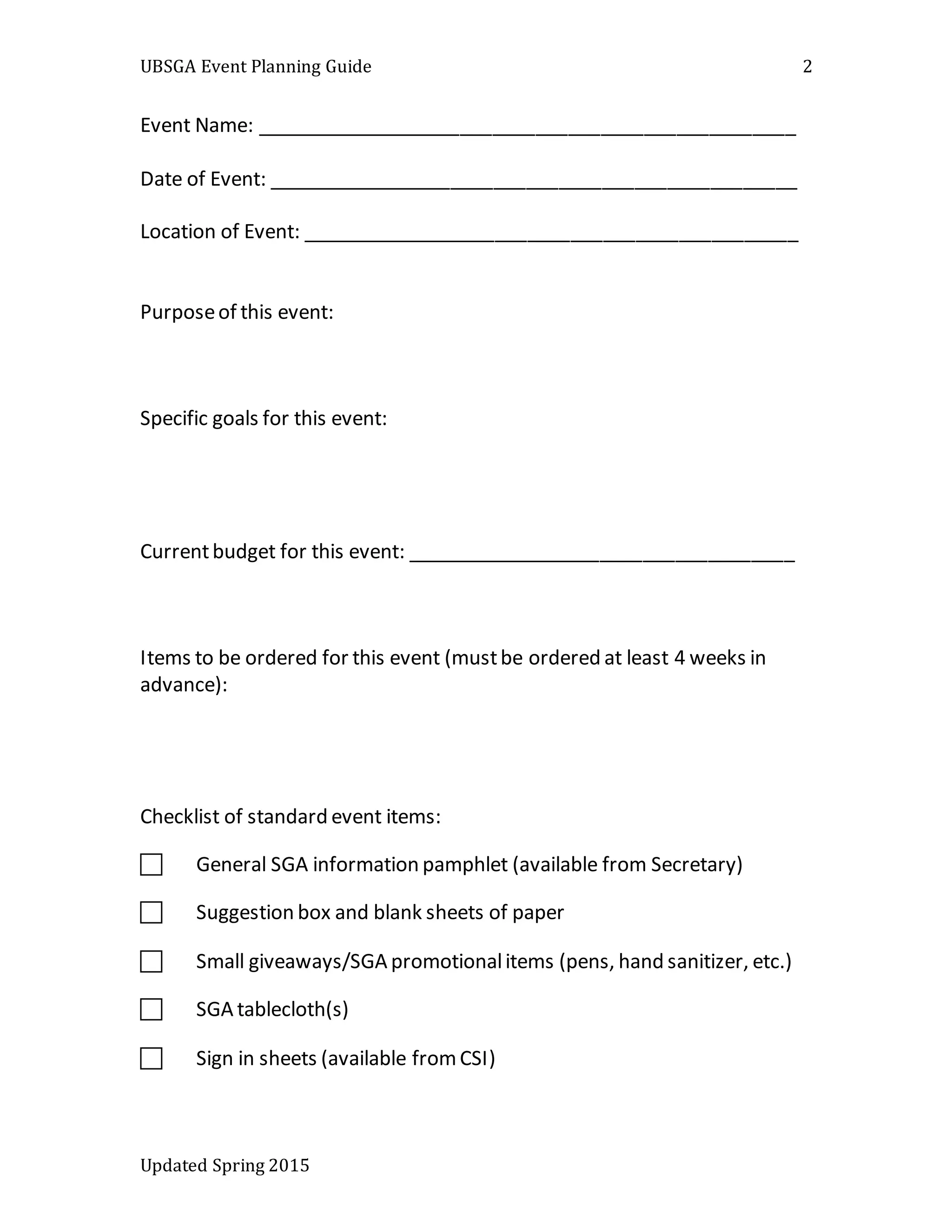 SGA Event Planning Guide | DOCX