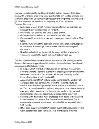 SGA Event Planning Guide | DOCX | Prom | Personal Celebrations & Life ...