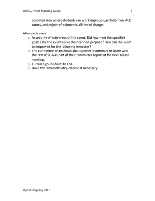 SGA Event Planning Guide | DOCX | Prom | Personal Celebrations & Life ...
