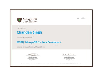 Certificate-MongoDB | PDF