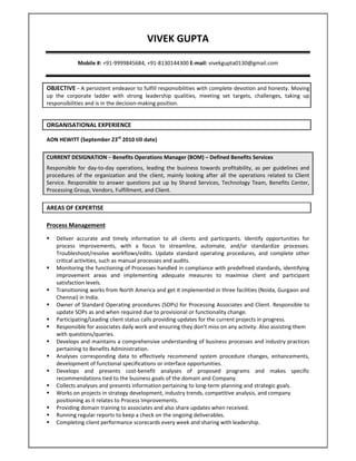 Vivek Gupta Resume | PDF