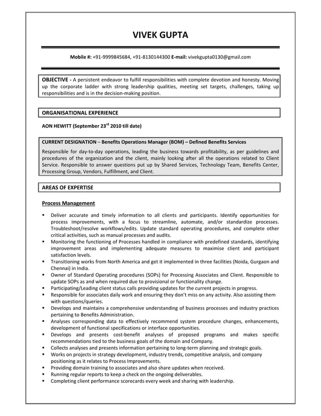 Vivek Gupta Resume | PDF