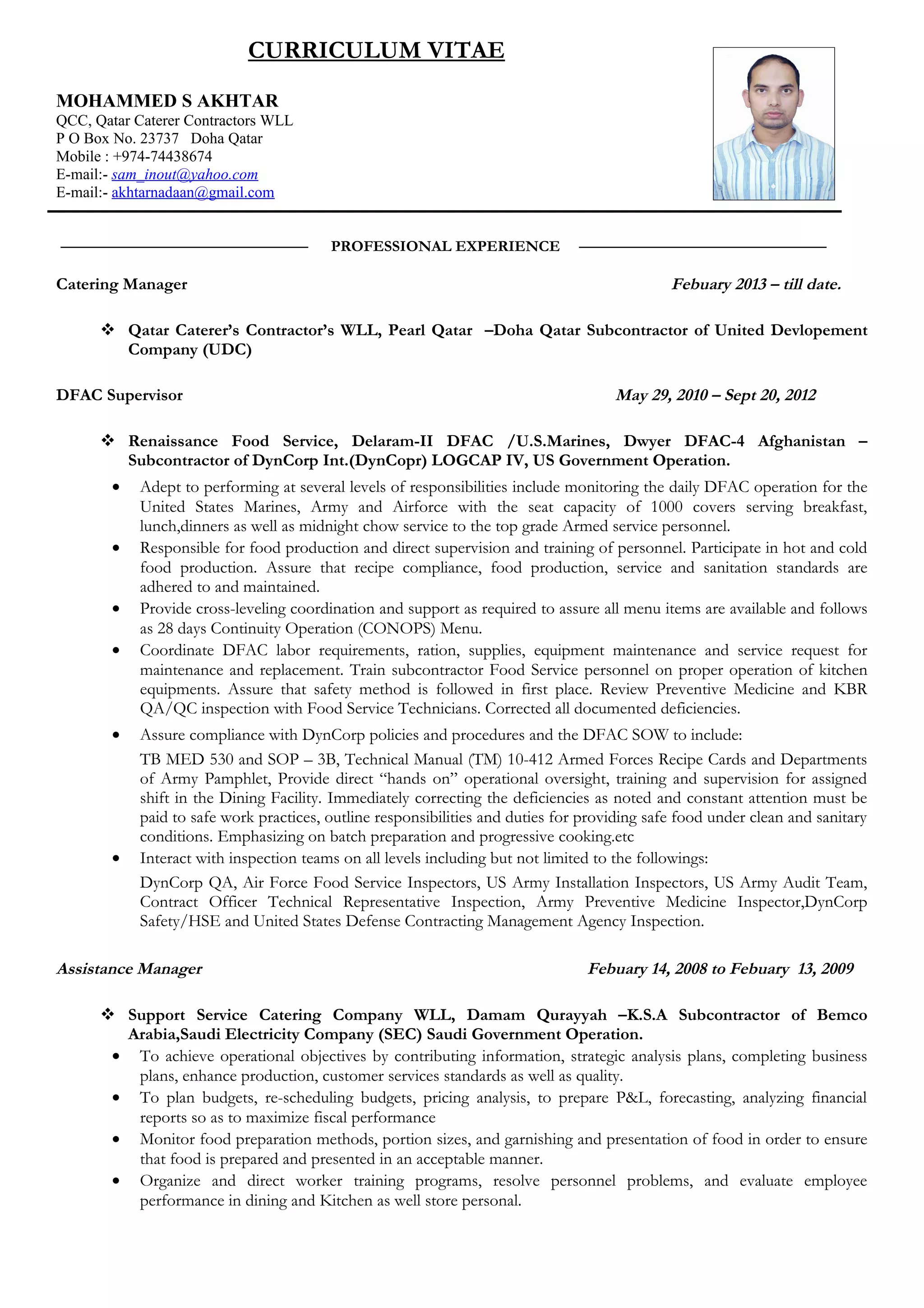Mohammed Akhtar-- CV.. | DOC