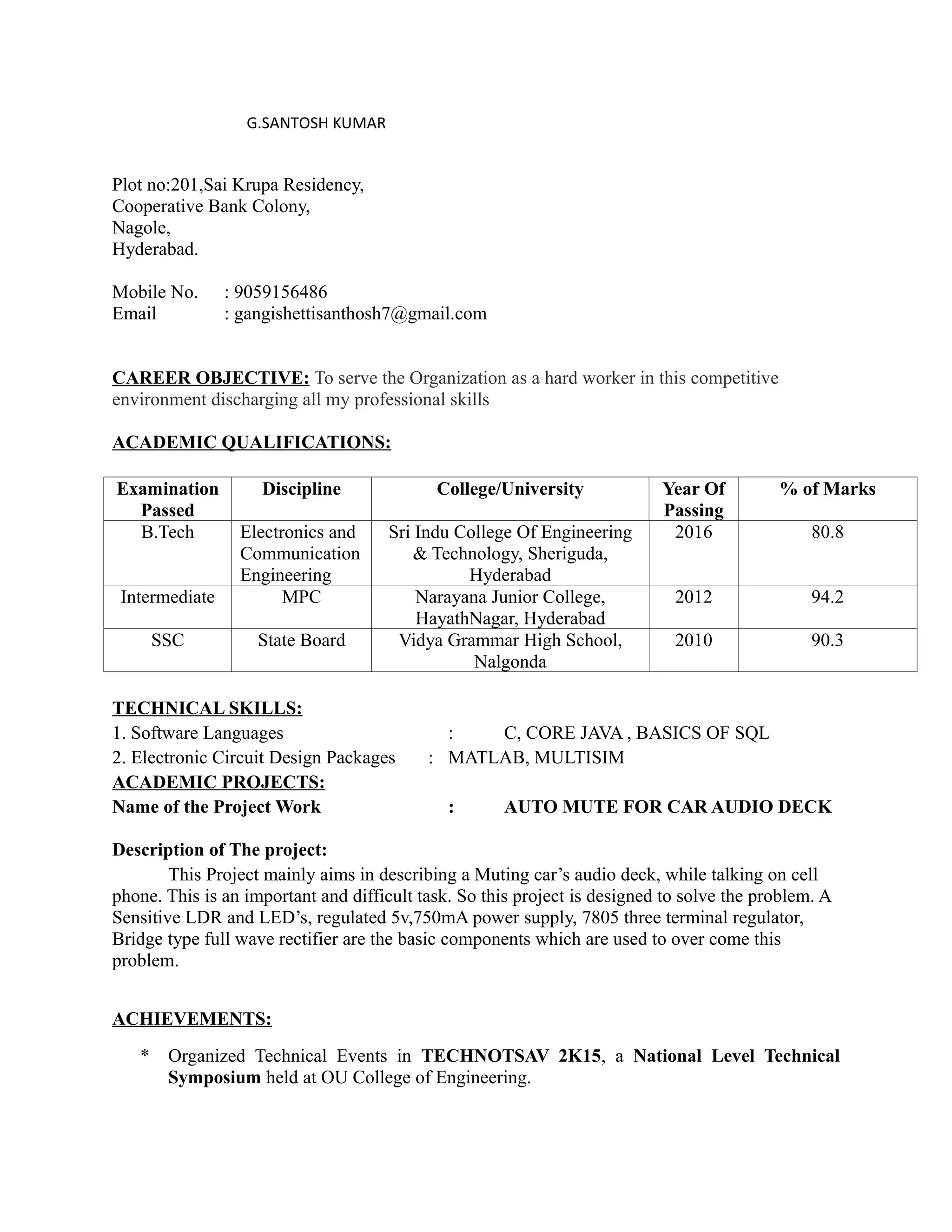 resume6 | PDF