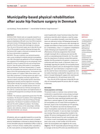 Kronborg_Municipality based hip rehab | PDF