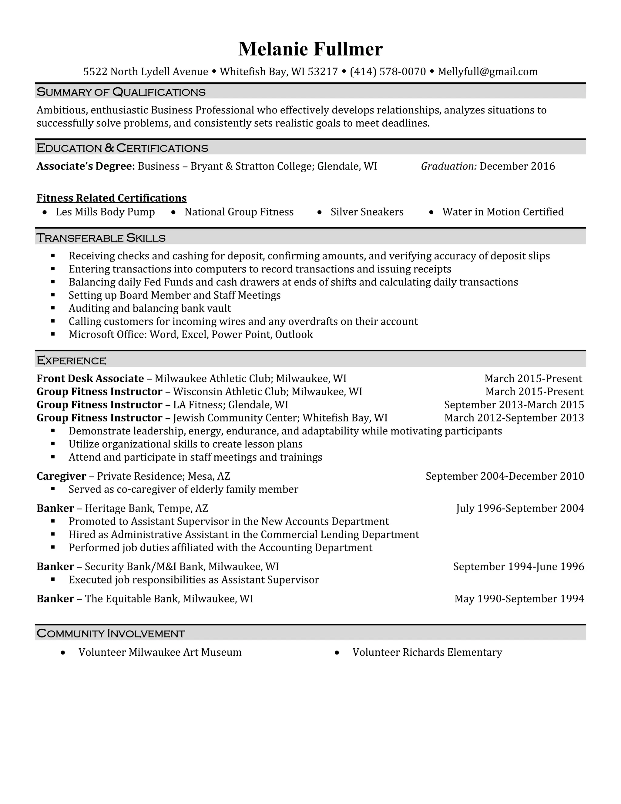 Melanie Fullmer Resume | PDF