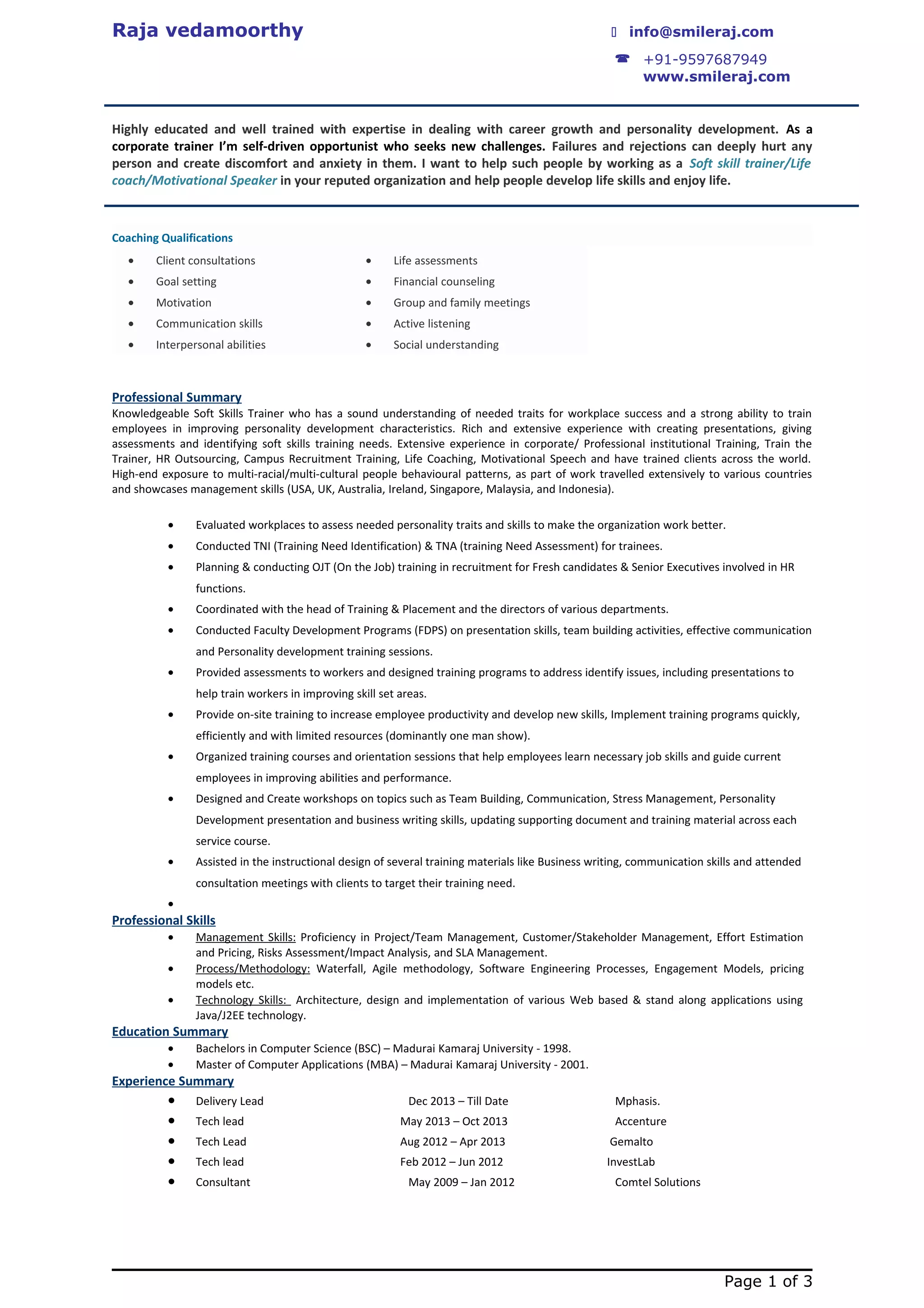 Raj_Corp_Trainer_CV | PDF