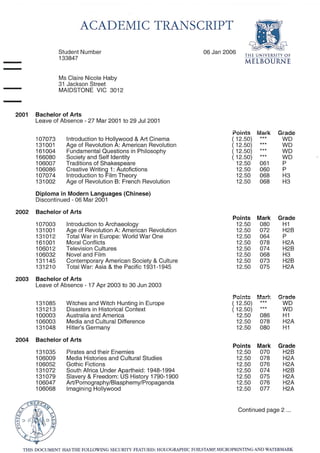 Academic Transcript | PDF