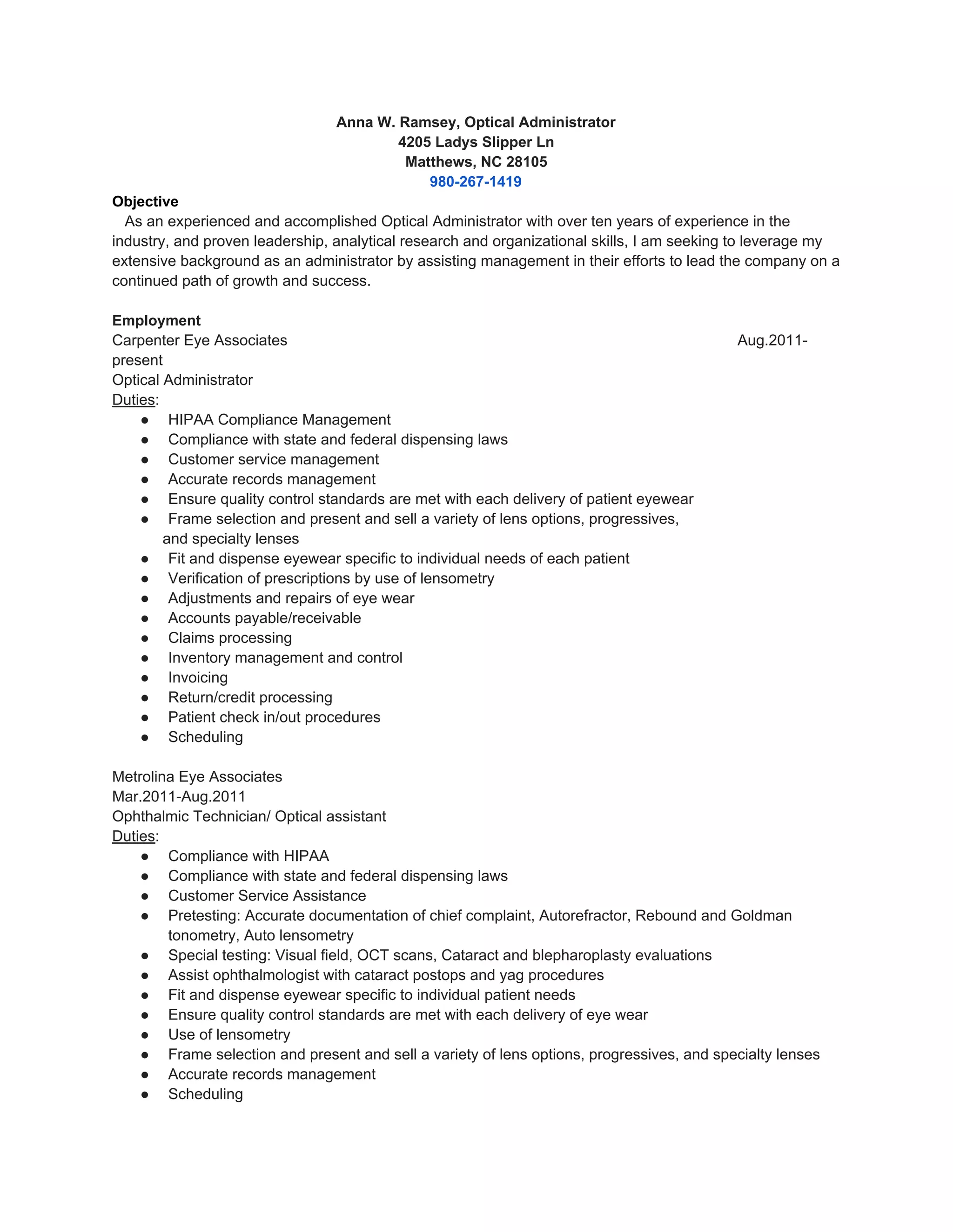 Anna-resume2016 | PDF