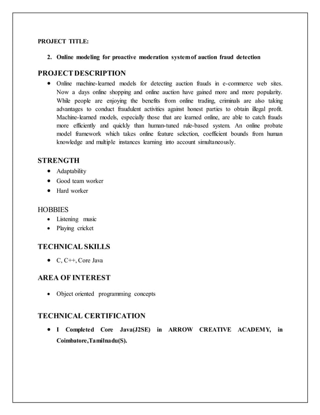 viswa resume | DOCX | Business | Business and Finance