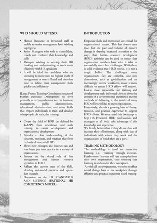 Human Resource Development Training | PDF