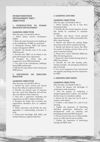 Human Resource Development Training | PDF