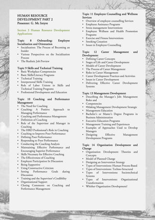 Human Resource Development Training | PDF