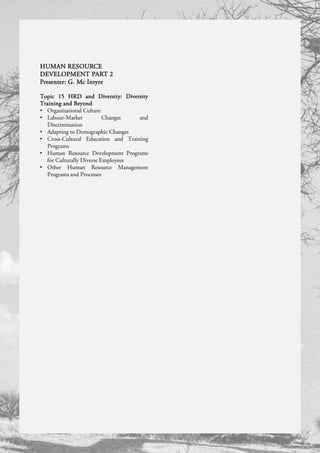 Human Resource Development Training | PDF