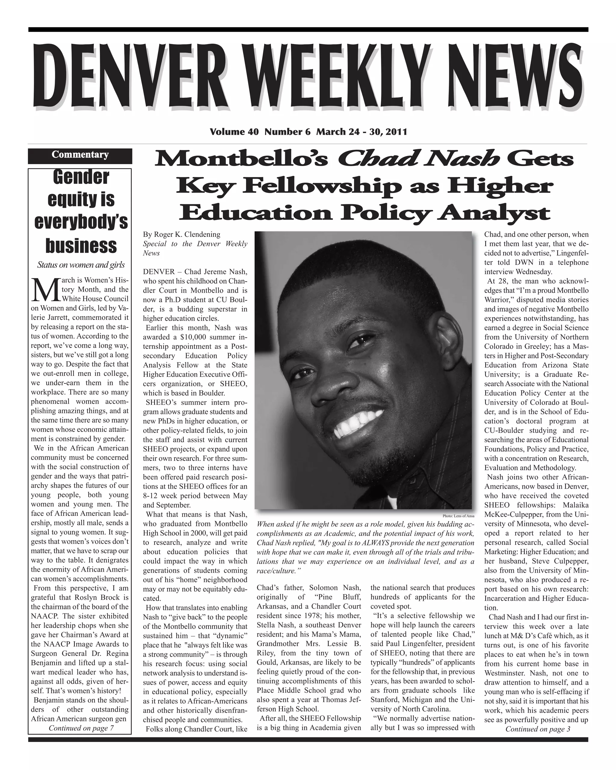 Denver Weekly News Nash Article | PDF
