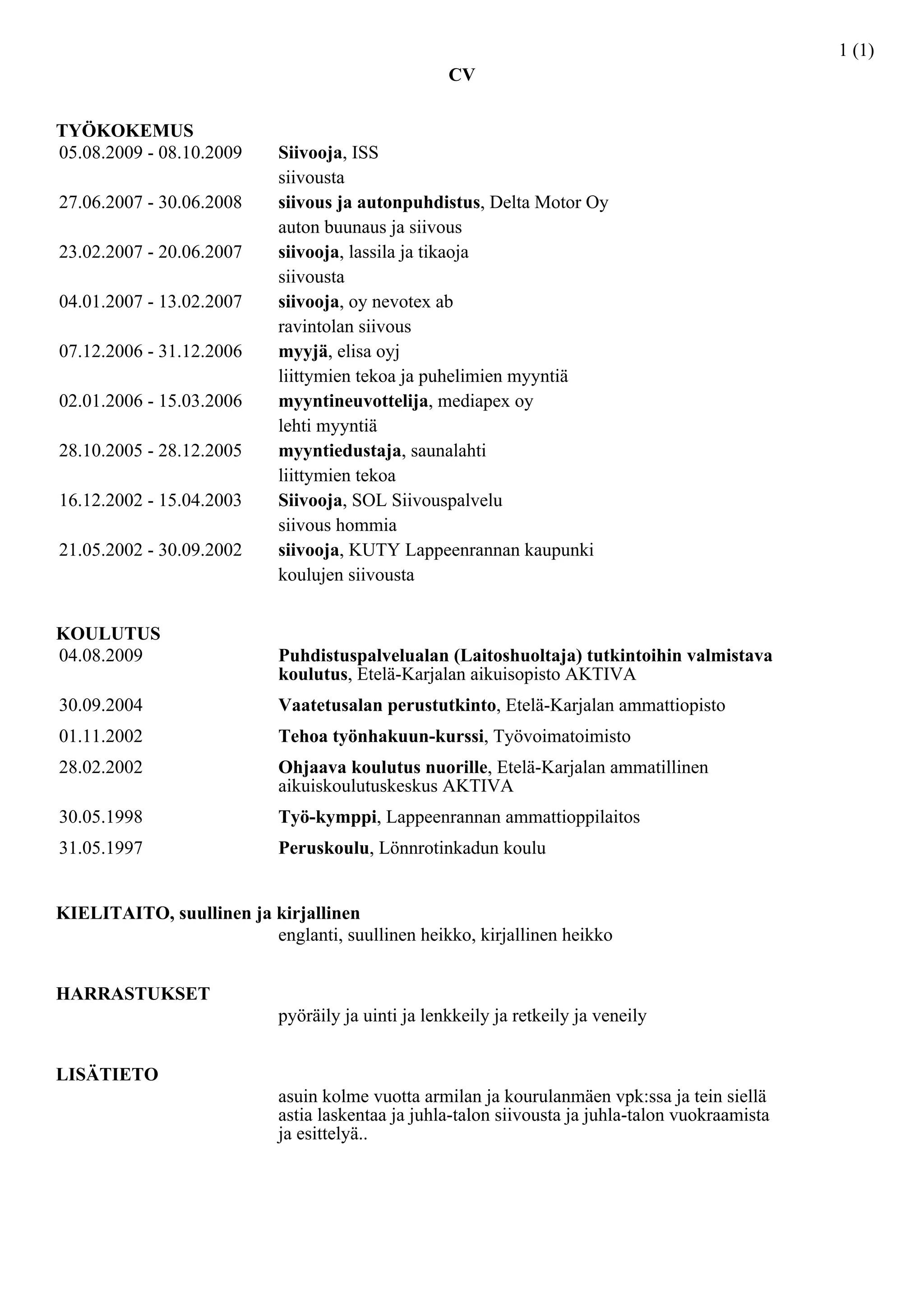 cv seija | PDF