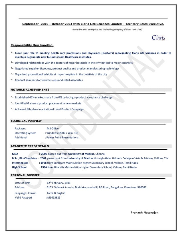 Resume_Prakash Natarajan | PDF