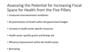 FISCAL SPACE FOR HEALTH ANALYSIS | PPT