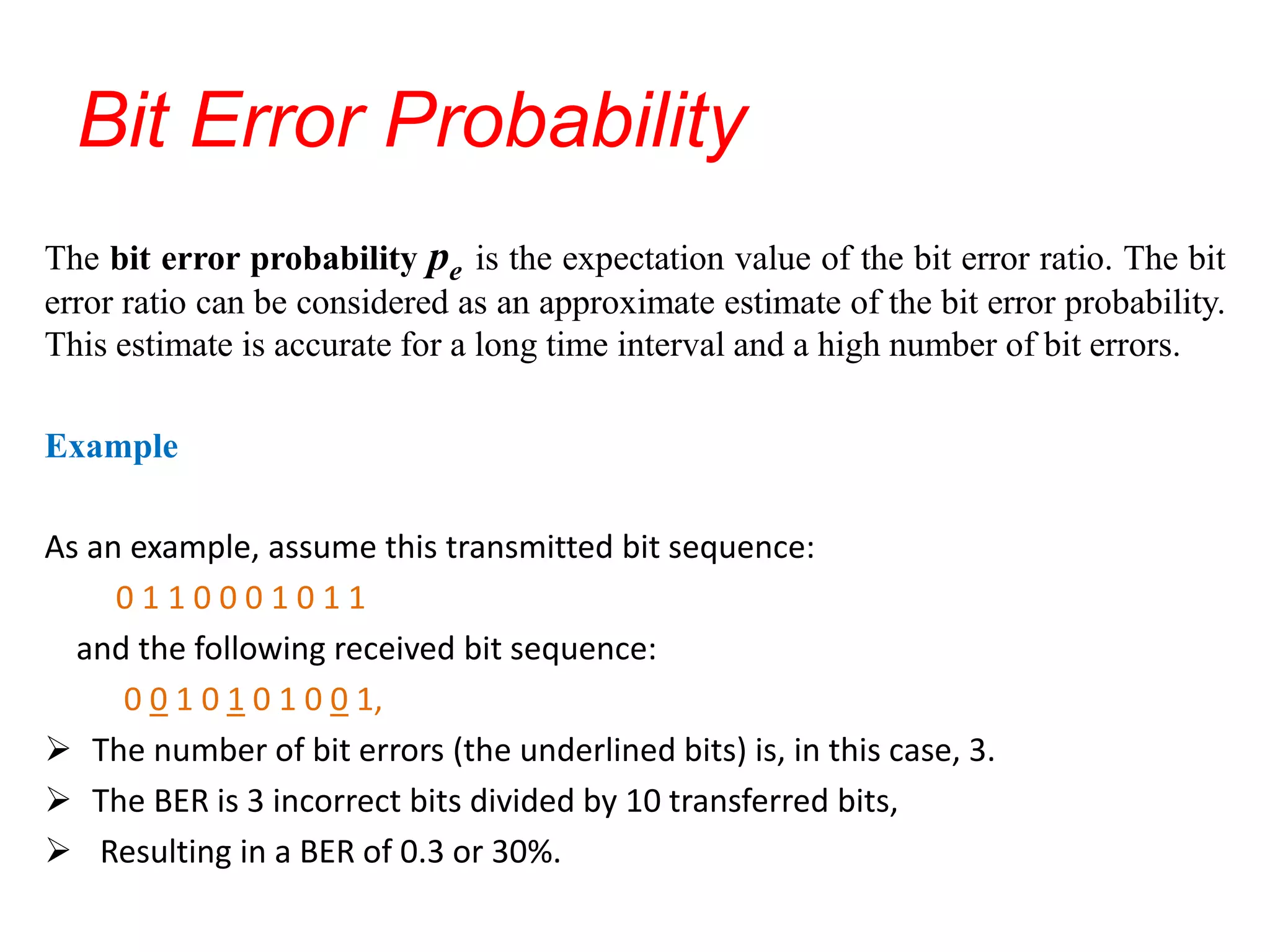 BIT Error Rate | PPTX | Computing | Technology & Computing