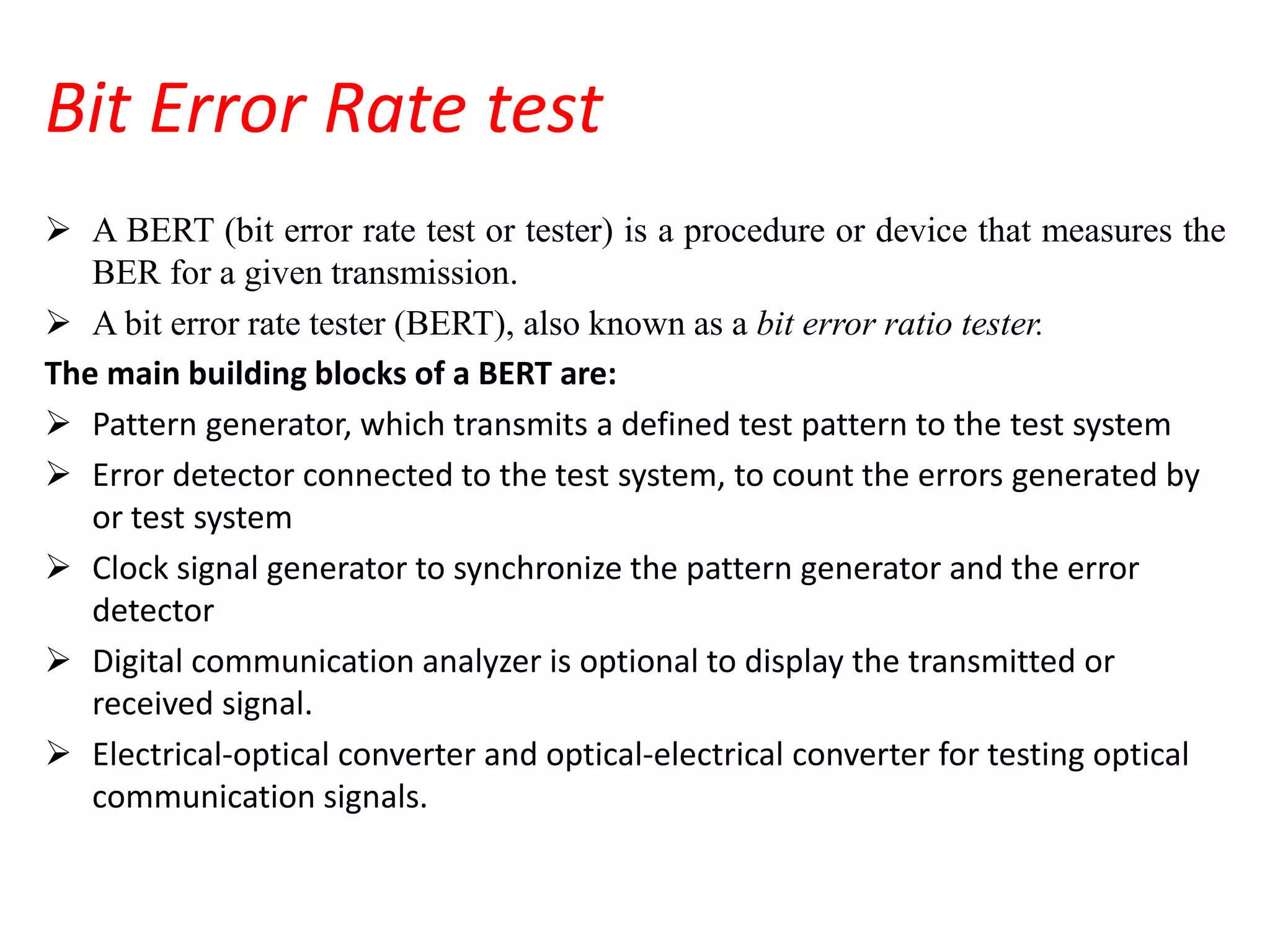 BIT Error Rate | PPTX