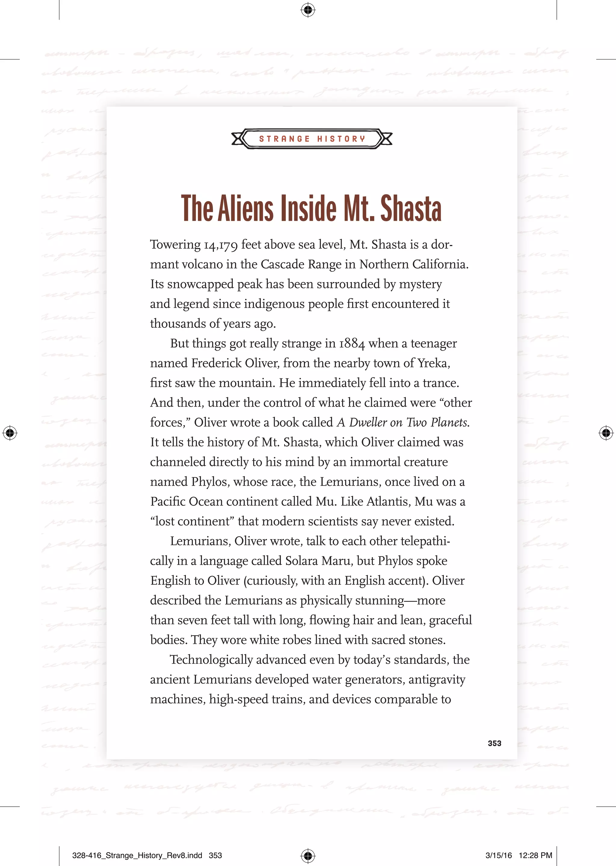 Aliens in Mt Shasta | PDF