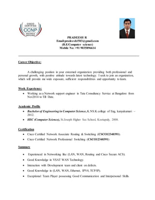 Network eng resume | PDF