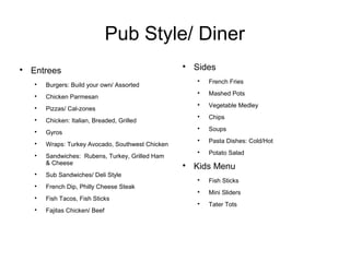 Menu Ideas | PPT