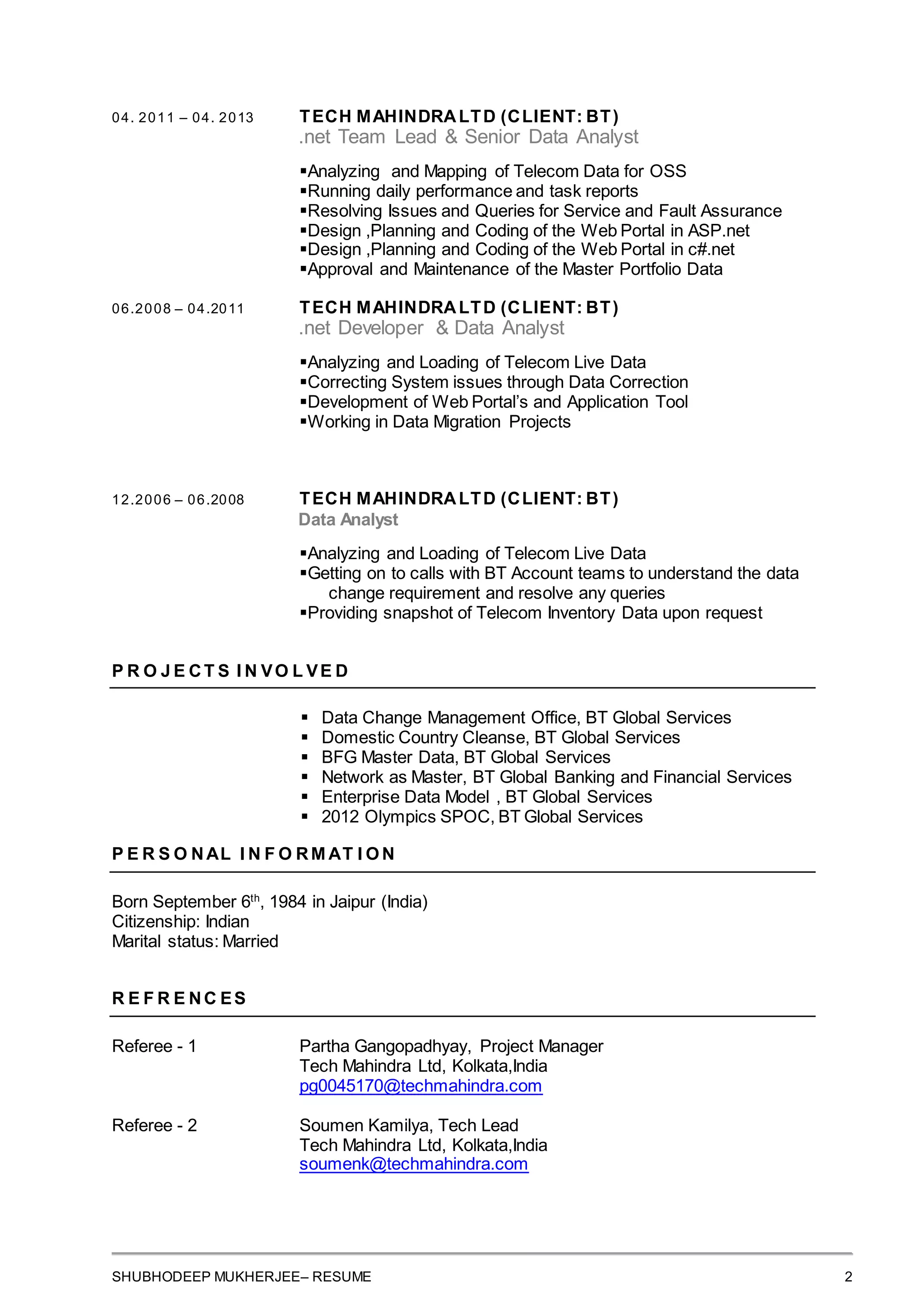 Shubhodeep Mukherjee | DOCX | Web Development | Internet