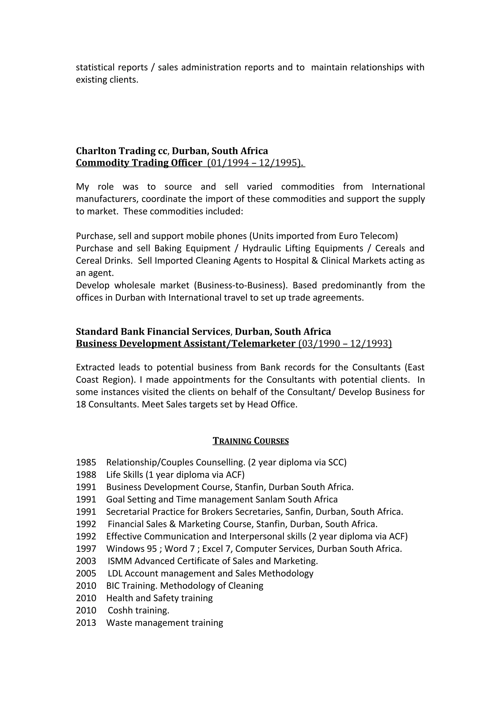 Heather Charlesworth CV - Detailed | DOC