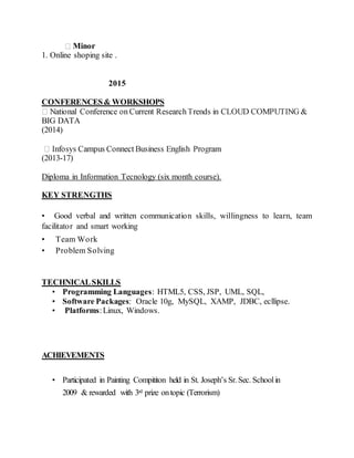 JNU CV Format Final. | DOCX | Computing | Technology & Computing