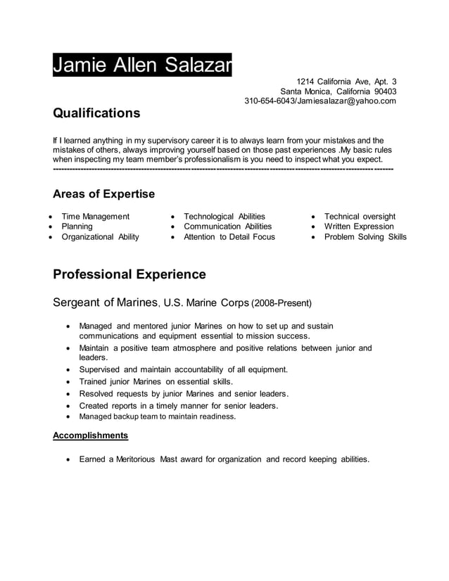 Jamie Resume | DOCX