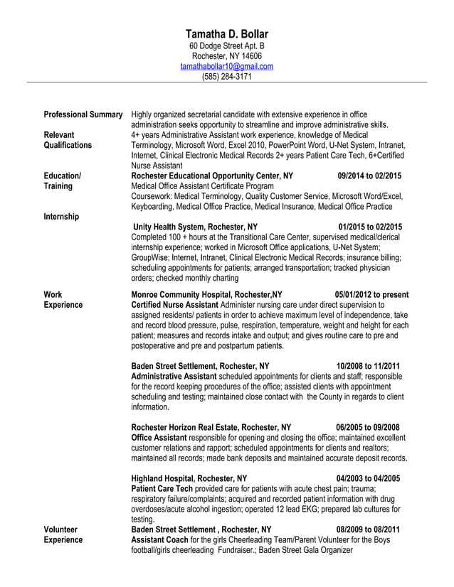 T. Bollar Resume | PDF