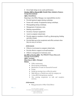 Salim K. Chebii CV | PDF