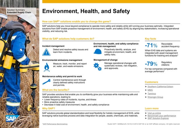 SAP EHS Solution Overview | PDF
