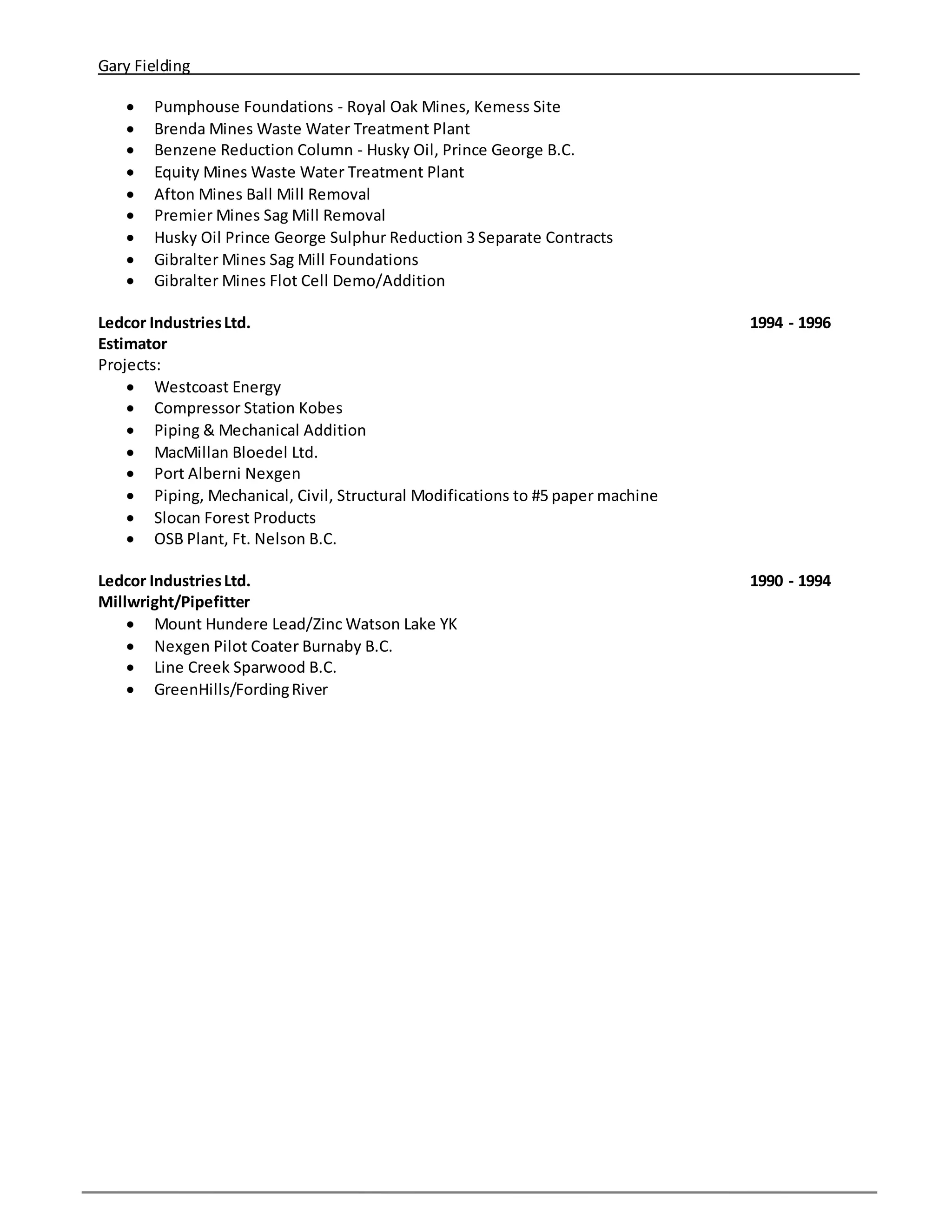 Fielding Gary CV August 2015 | DOCX