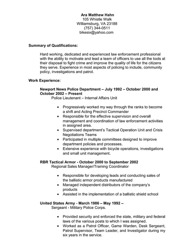 Short Resume | DOC