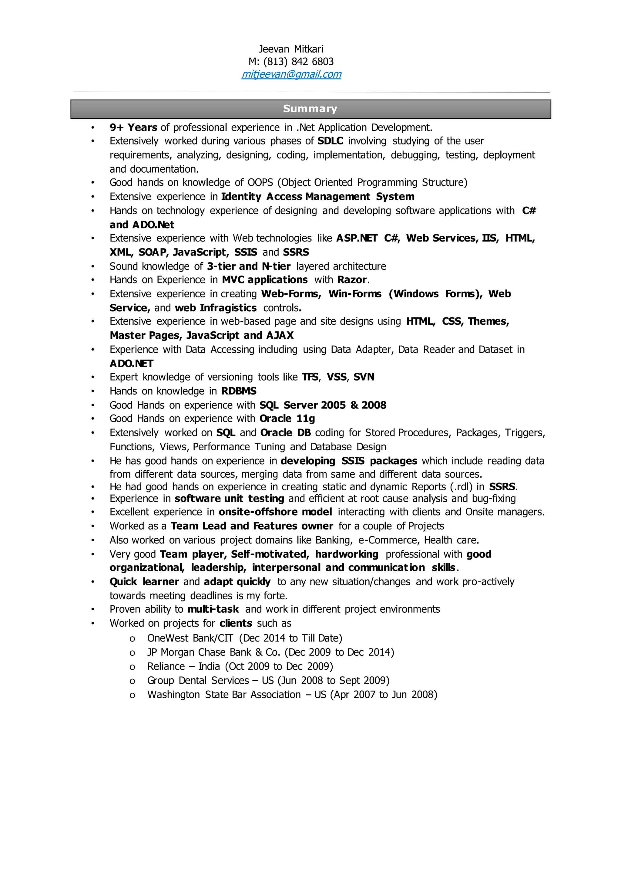 Jeevan_Mitkari_Resume | PDF
